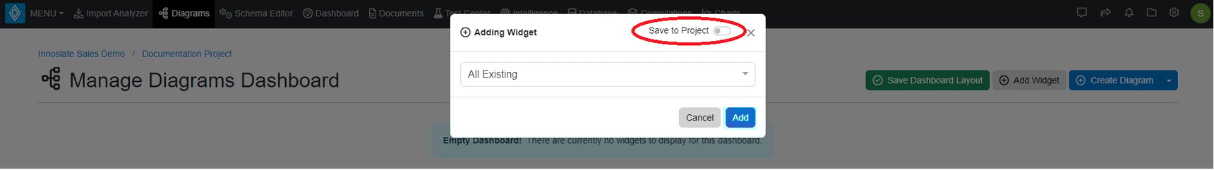 Diagrams Dashboard Overview